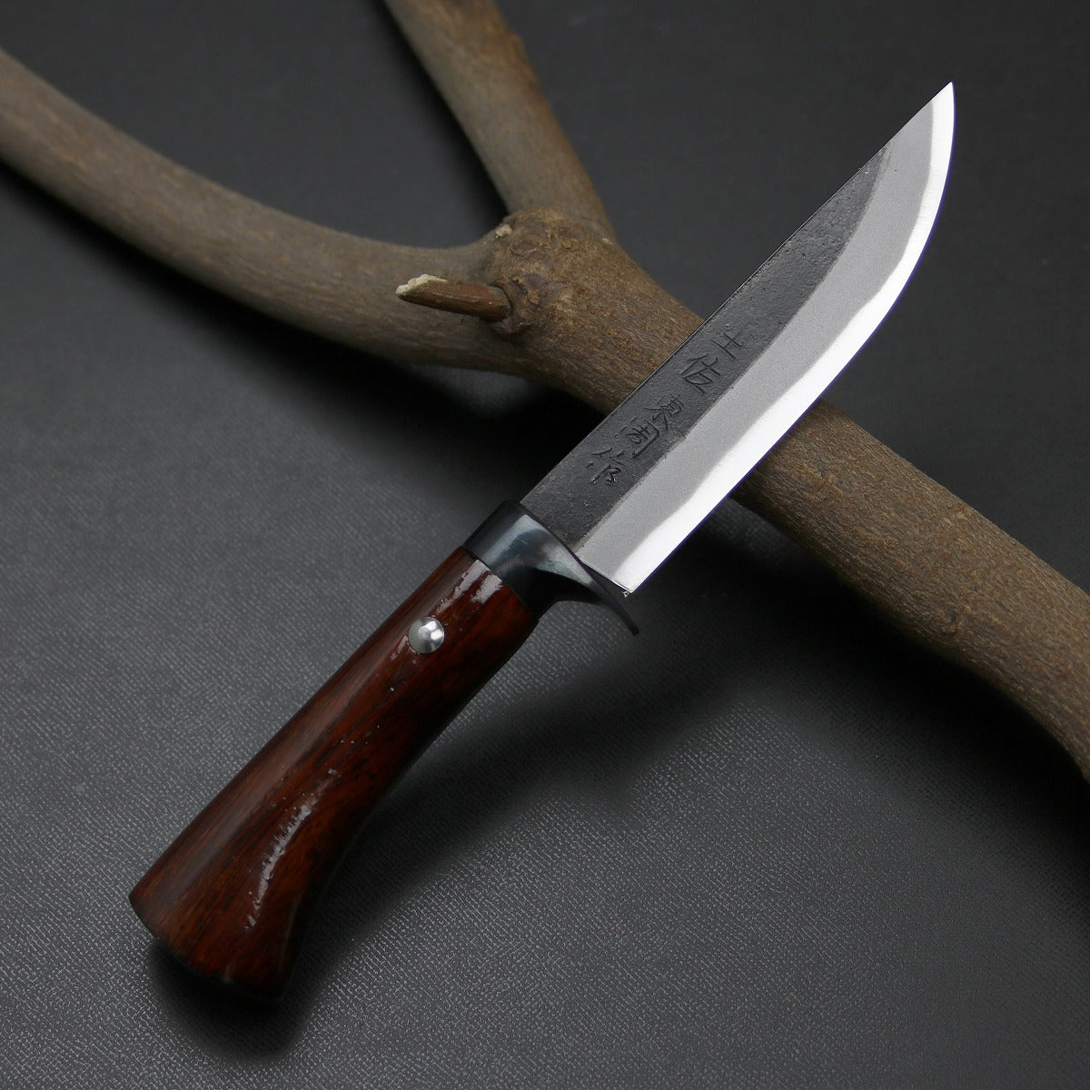 "AZUMASYUSAKU" KUROUCHI Japanese Hunting knife SHIROGAMI Steel no.2, 1 ...