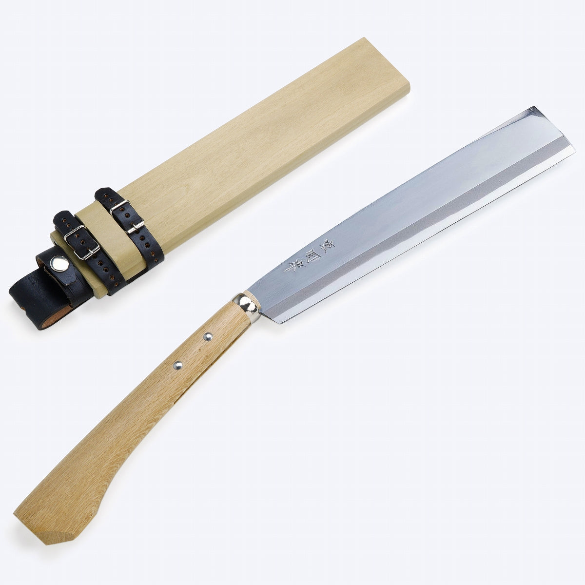 AZUMASYUSAKU" Polished Japanese Hatchet / Machete, Aogami Steel Double ...