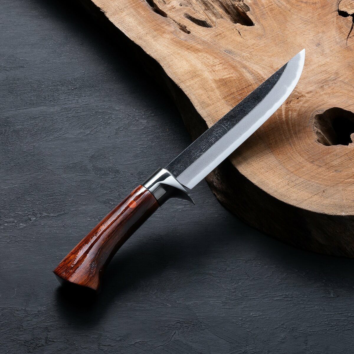 "AZUMASYUSAKU" TOSA KUROUCHI Japanese Hunting Knife Aogami Steel no.2 ...