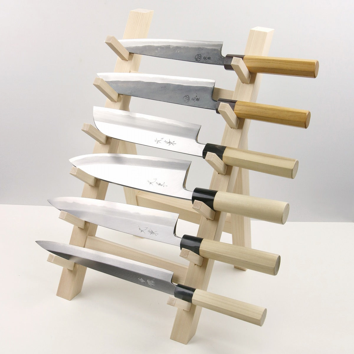 Wooden Knife Stand 6 Piece Japanese style, Knife Block – Honmamon-Japan