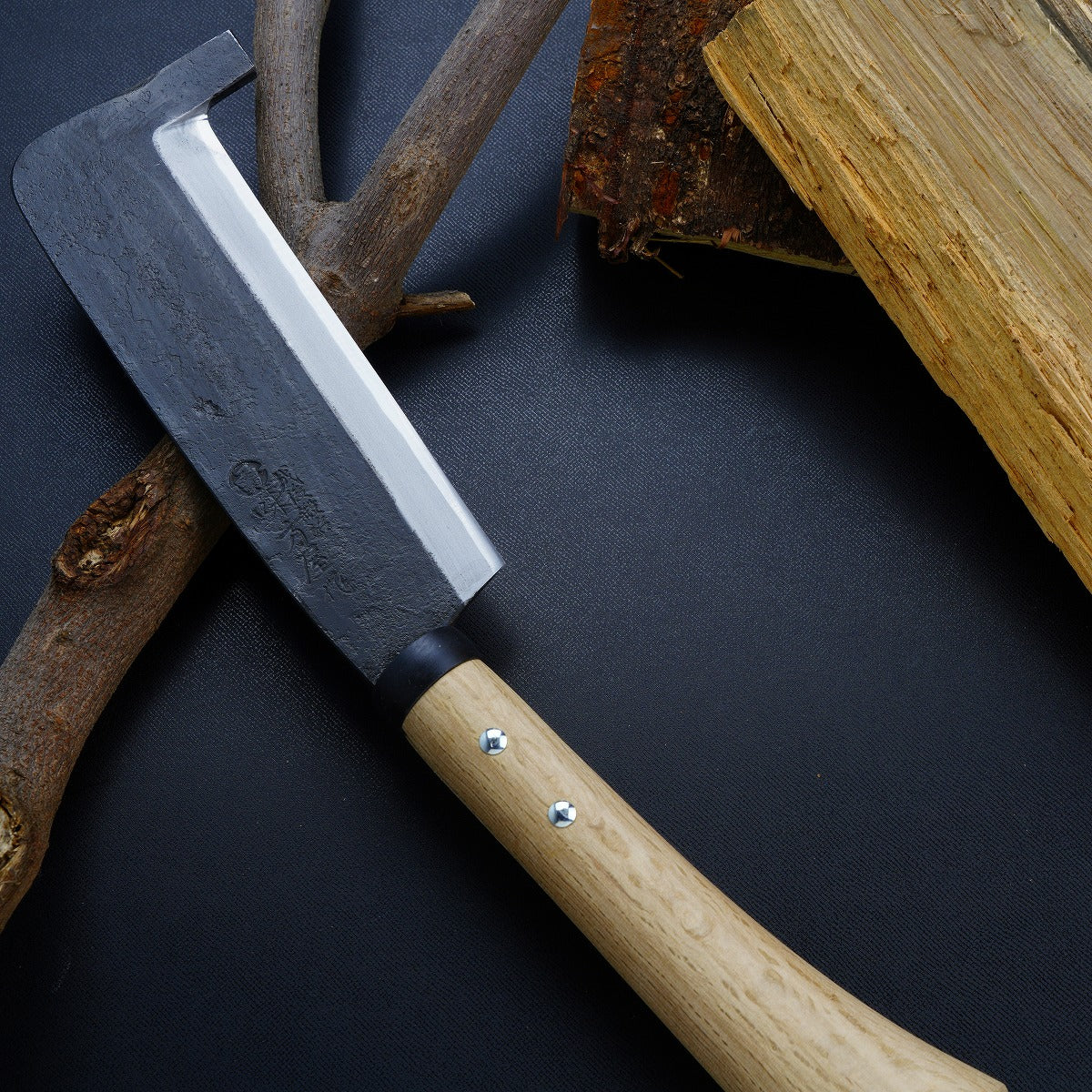 "AJIKATAYA" Echigo Japanese Hatchet / Machete Single-Edged. White Oak ...