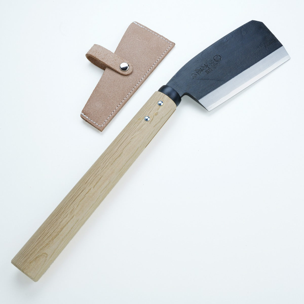 "AJIKATAYA" Echigo Japanese Hatchet / Machete Single-Edged White Oak H ...