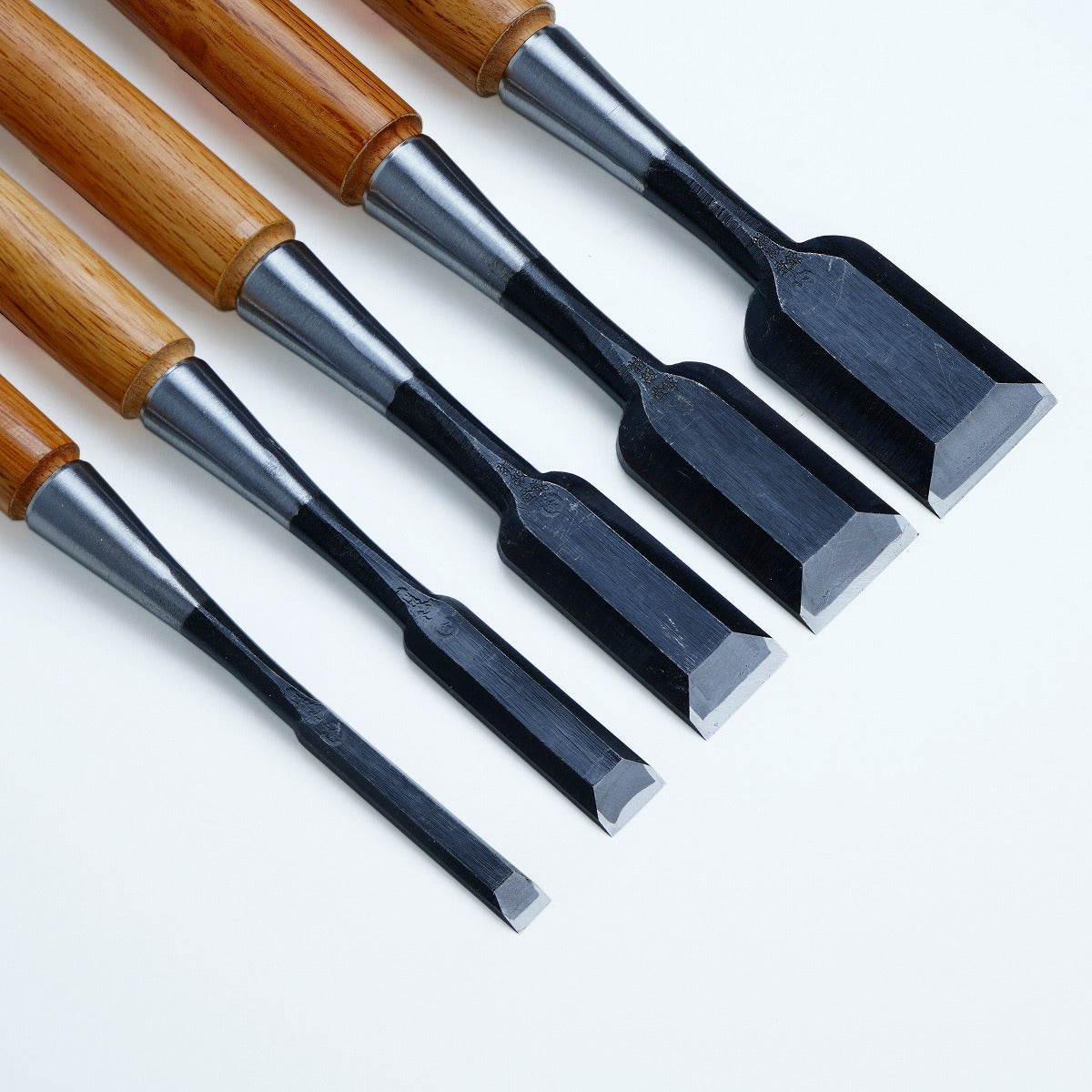 HONMAMON "MARUKIN" Japanese Style Chisel, Shirogami Steel 5pcs set, Ma ...